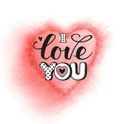 I Love You Calligraphic Lettering Royalty Free Vector Image