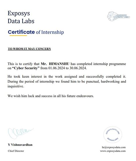 Himanshu On Linkedin Internship Datasecurity Carrergrowth