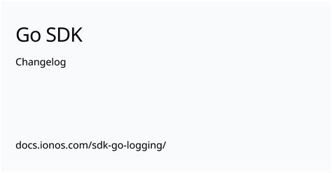 Changelog Go Sdk