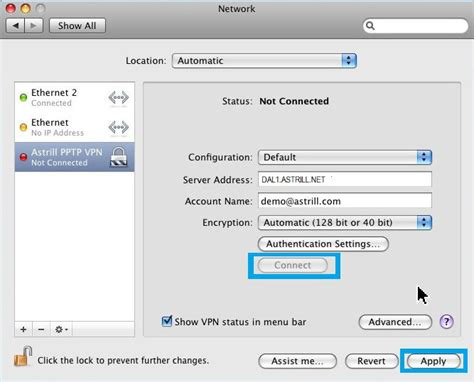 Astrill Setup Manual How To Configure PPTP With Built In Client On Mac