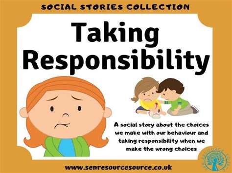 Taking Responsibility Social Story Teaching Resources