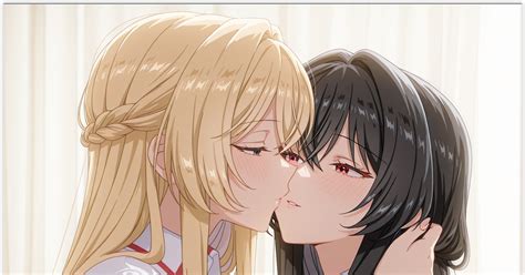 Yuri Lesbian Girls Mai And Satsuki Love Pixiv