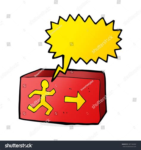 Cartoon Exit Sign Speech Bubble Stock Vector Royalty Free Shutterstock