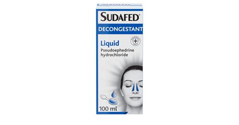Fast Relief Sudafed Decongestant Liquid 100ml At Weldricks
