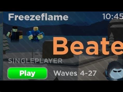 Freezeflame Advanced Challenge Tower Blitz Roblox Easy Outdated
