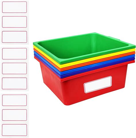 Gzhjmy 6 Pcs Classroom Storage Binsclassroom Binsplastic Cubby Bins
