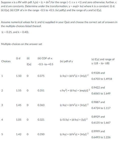 suppose x is a rv with pdf fx x c dx2 for the