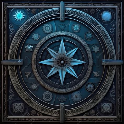 Premium Ai Image Zodiac Tarot Compass Elemental Illustration Art