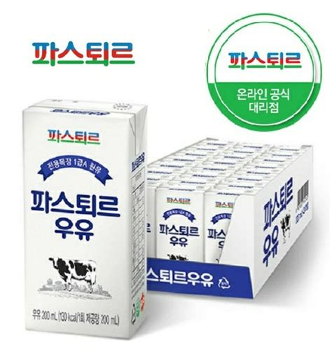 파스퇴르 1급A멸균 바른목장우유190ml 24팩 바나나 티몬