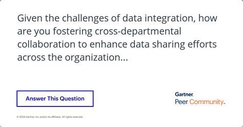 Given The Challenges Of Data Integration How Are You Fostering Cross
