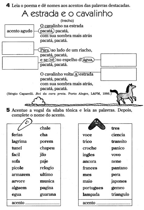 Atividades Acento Agudo E Circunflexo 2 Ano Epnedu