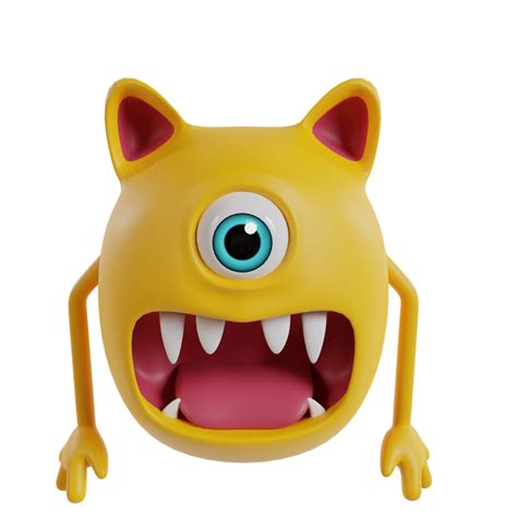 Cute Chibi Monster 3d Render Clipart 31614149 Png