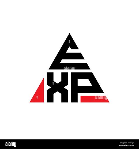 Exp Triangle Letter Logo Design With Triangle Shape Exp Triangle Logo