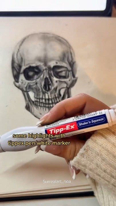 How I Draw A Realistic Skull Arttutorial Creative Artist In 2024 Art Reference Art