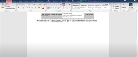 How To Indent In Microsoft Word