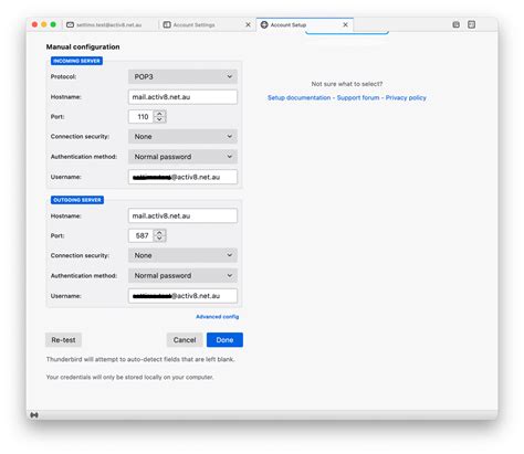 Thunderbird Mail Setup Activ8me Nbn Internet Home Phone Service Providers