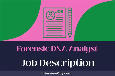 Forensic Dna Analyst Job Description Updated For 2025