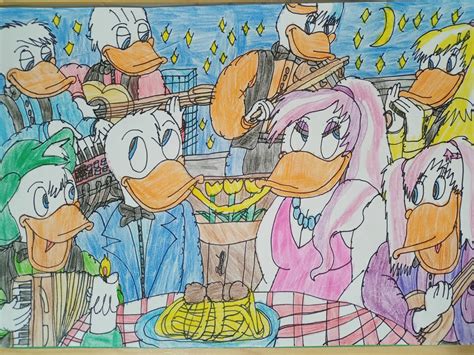 Donald And Daisy Duck Eat Spaghetti Quack Pack By Djordjecvarkov On