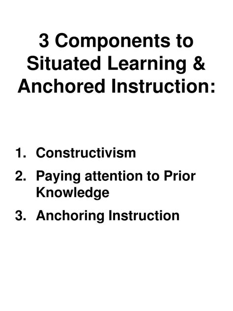 ppt situated learning and anchored instruction as vehicles for social education powerpoint