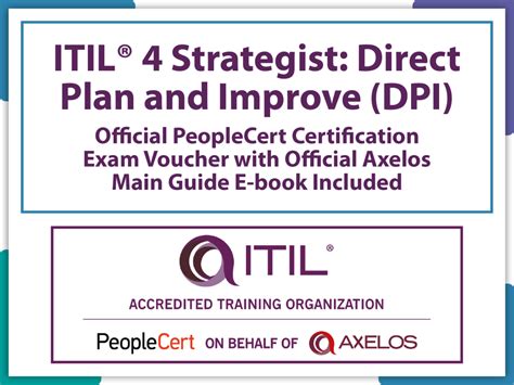 Itil® 4 Strategist Direct Plan And Improve Dpi Official Peoplecert Certification Exam Voucher