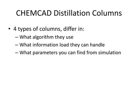 Ppt Chemcad Distillation Powerpoint Presentation Free Download Id1996000