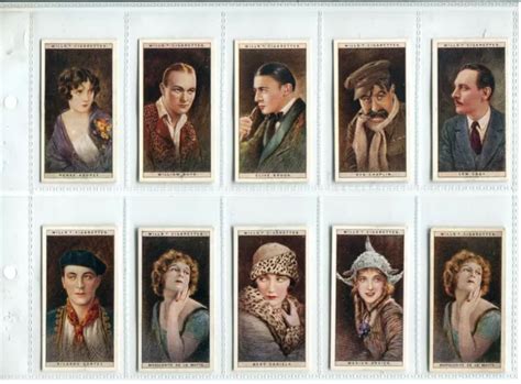 Cinema Stars 1st Series 1928 Wills Cigarette Cards Full Set Of 25