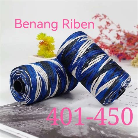Beg Benang Kait Nylon Riben Yarn Tape Yarn Sma Summer Cool Flat Fancy