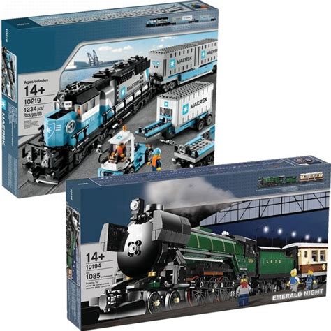 LEGO Assemble Maersk Container Freight Train Jade Night Steam Train Train Good Intelligence