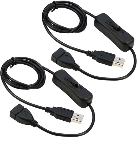 Amazon Com DFsucces USB Extension Cable 2Pcs With ON Off Switch USB Male To Female Cable