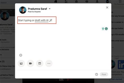 Pradumna Saraf On Linkedin Now You Can Write Posts With The Help Of Ai