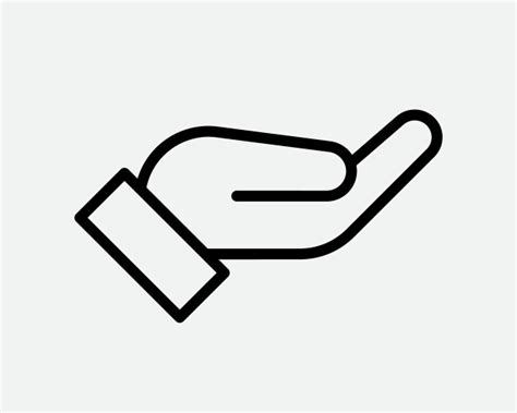 Hand Gesture Icon Line Simple Trendy Design Vector Image