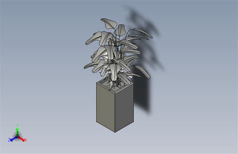 办公室植物step 模型图纸下载 懒石网