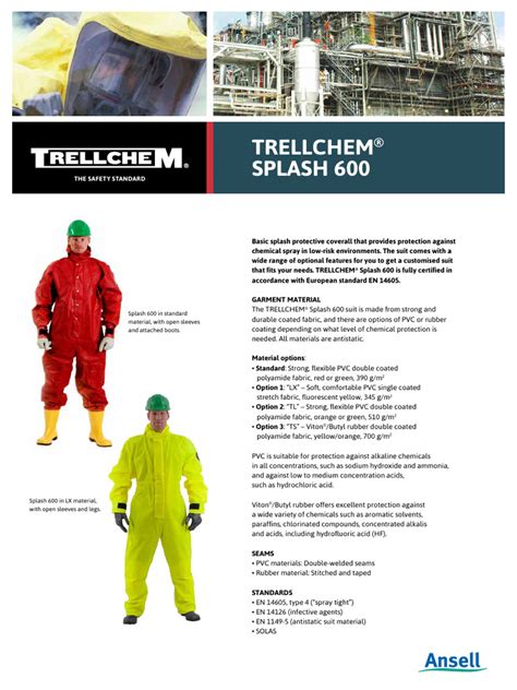 Product Data Sheet Trellchem Splash 600 Pdf