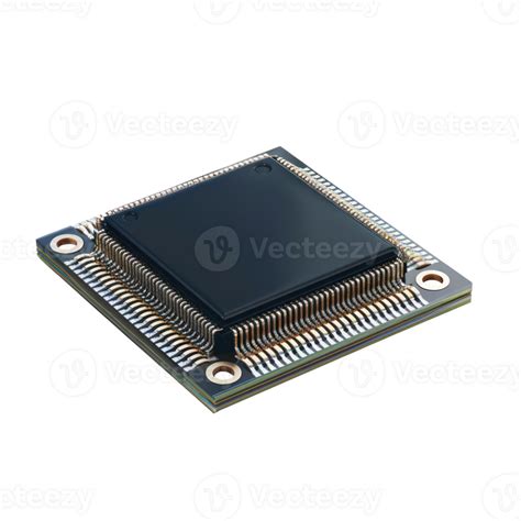 Cpu Computer Microchips Technology Isolate On Transparency Background