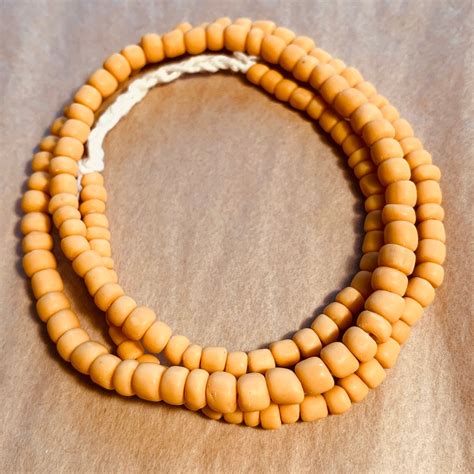 Java Matte Opaque Yellow Glass Beads