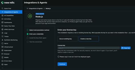 getting started with new relic in node js applications