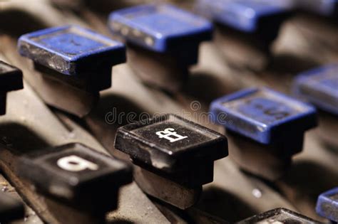 Linotype Keyboard Stock Image Image Of Work Paper Keys 10588349