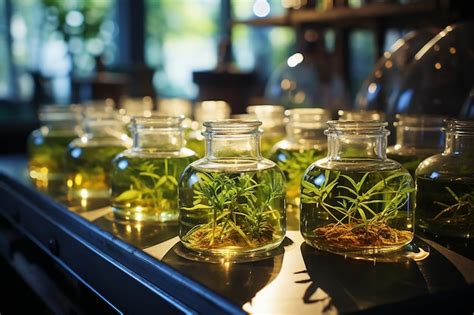 Premium Ai Image Laboratory Research On Green Algae Biofuel Biotechnology