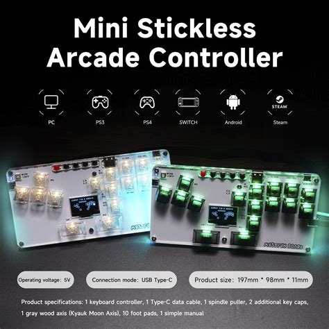Mustfun Hitbox Mini Stickless Controller Suitable For Pcps3ps4switch Mustfun Hitbox Mini Stickless Controller Suitable For Pcps3ps4switch