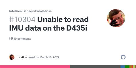 Unable To Read Imu Data On The D435i · Issue 10304 · Intelrealsenselibrealsense · Github