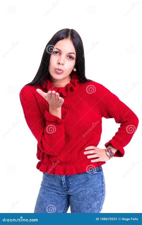 Blow Me A Kiss Stock Image Image Of Blowing Happy 108670531