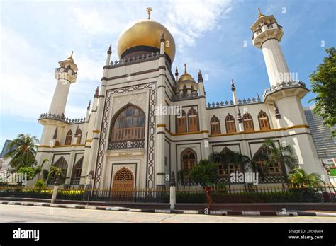 Front View Of The Sultan Mosque Or Masjid Sultan On North Bridge Road