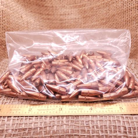 200 Pack 22 Caliber 224 55 Grain Fmj Boat Tail Bullets W Cannelure