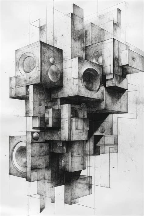 Modern Abstract Geometric Pattern On White Background Geometric Shapes Lines Radial Textures