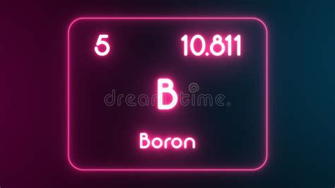 Modern Periodic Table Molybdenum Element Neon Text Illustration Stock