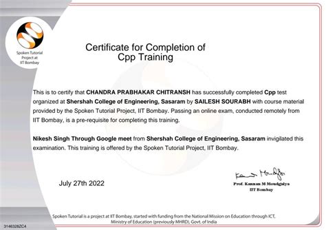 C P Chitransh On Linkedin Cpp Advancecpp Technology Spokentutorial