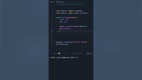 Python 3 Powerful Model Validation In Pydantic Python3 Coding
