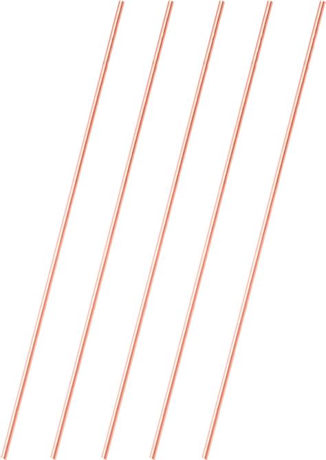 Tynulox 5Pcs 11 Gauge Pure Electrode Copper Round Rod 2 3mm Dia 10