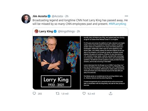 “maestro” “leyenda” “gigante” Así Despidieron A Larry King En Las