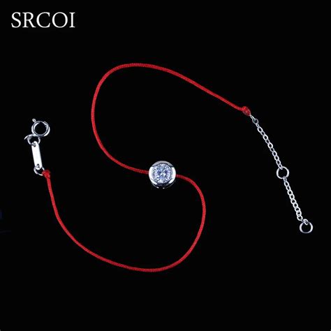 Colorful Red String Bracelet Meaning With Zircon 925 Sterling Silver